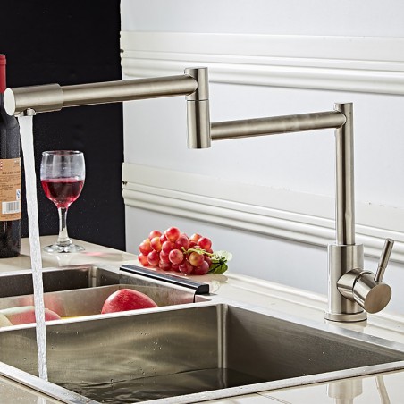 South African Premium Single Handle Nickel Brushed Pot Filler Free ...