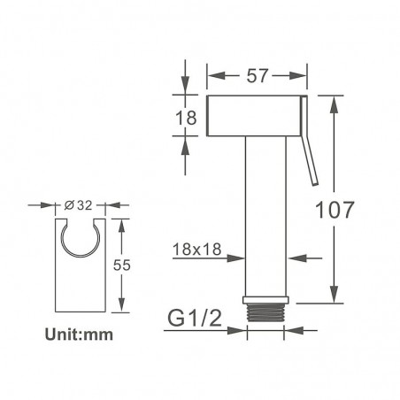 South African Premium Copper Single Hole Bidet Black Toilet Handheld ...