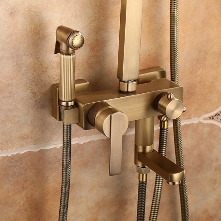 South African Premium Antique Brass Mount Outside Waterfall Pullout ...