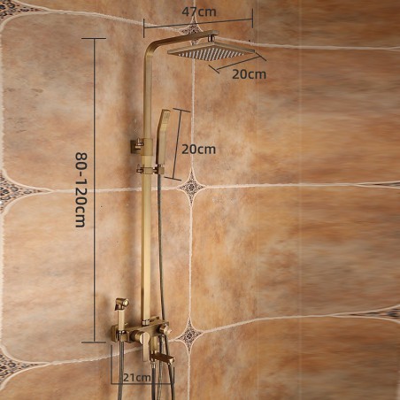 South African Premium Antique Brass Mount Outside Waterfall Pullout ...